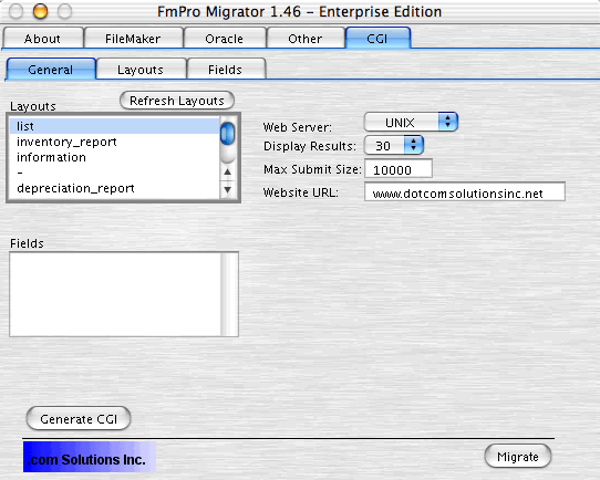 .com Solutions Inc. - FmPro Migrator Graphical Interface - CGI-General ... .com Solutions Inc. - FmPro Migrator Graphical Interface - CGI-General ...